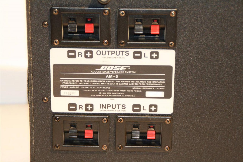 Bose Model 501X cubes AM-5 bass box - combined system photo10 - What's ...